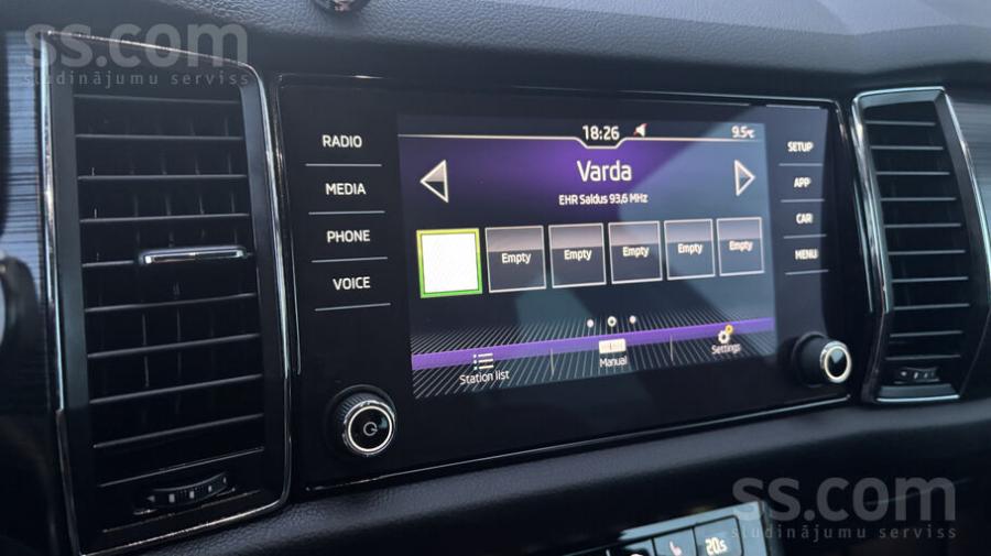 Black Skoda Kodiaq 2019 in Riga, with an engine capacity of 2.00 L and mileage of 129 thousand km for 19900 €, photo 14 on AUTOMOTO.COM.LV