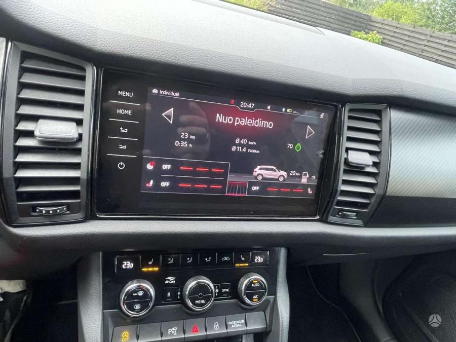 Черный Шкода Kodiaq 2019 в Вильнюс, объемом двигателя 1.97 л и пробегом 238 тыс. км за 21700 €, фото 15 на AUTOMOTO.COM.LV