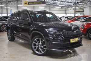 Melns Skoda Kodiaq 2019 Rīga, ar dzinēja tilpumu 2.00 L un nobraukumu 125 tūkst. km par 24500 €, foto  vietnē AUTOMOTO.COM.LV