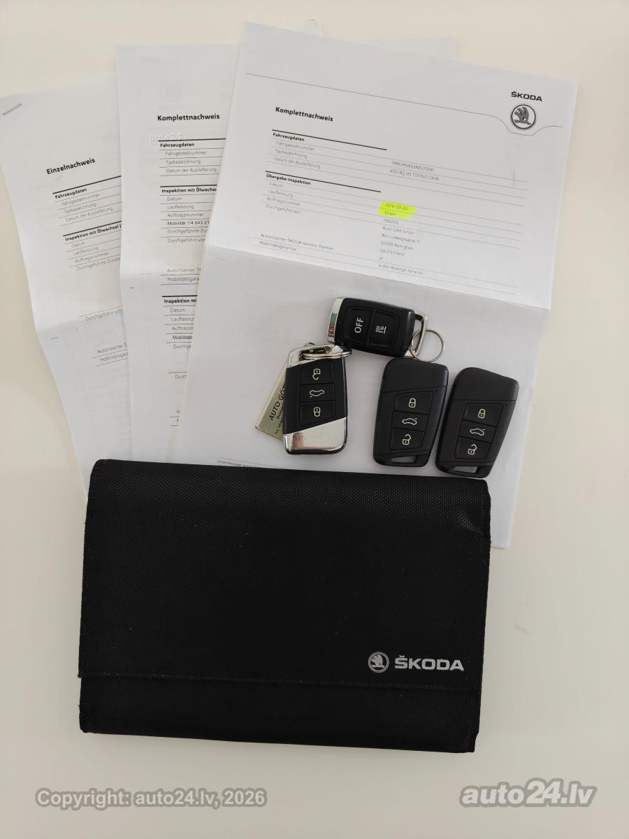 Black Skoda Kodiaq 2019 in Tartu, with an engine capacity of 2.00 L and mileage of 185 thousand km for 27999 €, photo 22 on AUTOMOTO.COM.LV