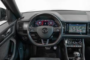 Black Skoda Kodiaq 2019 in Vilnius, with an engine capacity of 2.00 L and mileage of 221 thousand km for 24900 €, photo 10 on AUTOMOTO.COM.LV