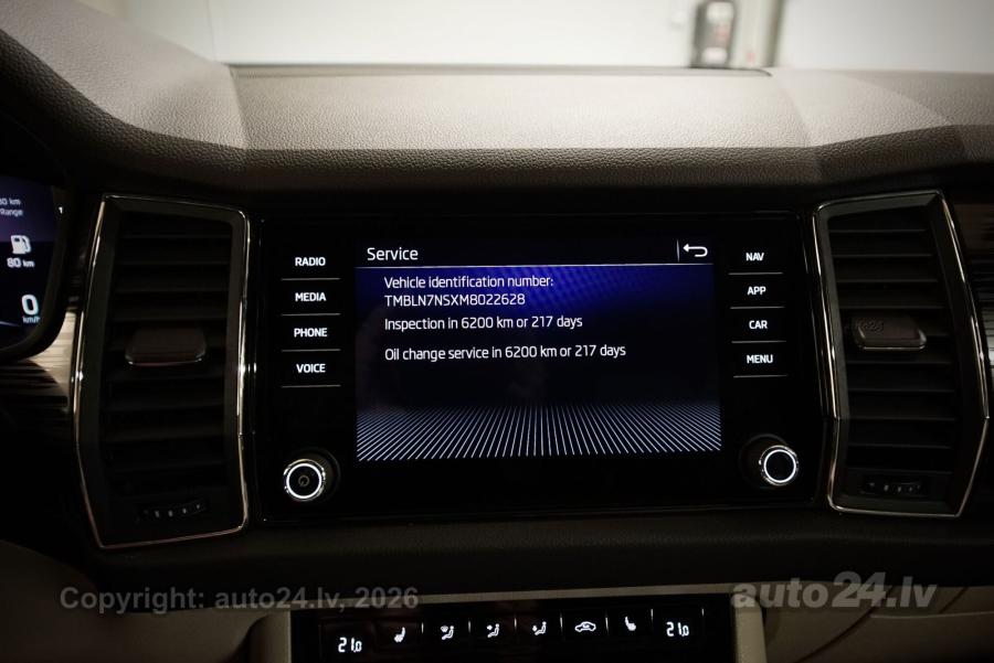 Черный Шкода Kodiaq 2020 в Таллин, объемом двигателя 2.00 л и пробегом 114 тыс. км за 25990 €, фото 17 на AUTOMOTO.COM.LV