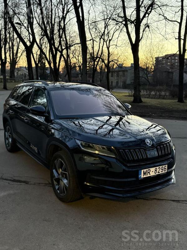 Black Skoda Kodiaq 2020 in Riga, with an engine capacity of 2.00 L and mileage of 78 thousand km for 26000 €, photo 2 on AUTOMOTO.COM.LV