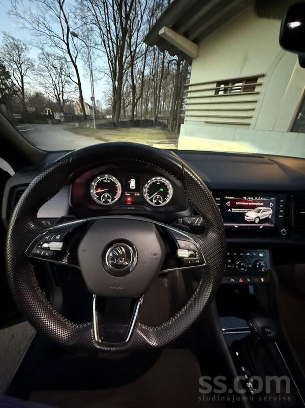 Black Skoda Kodiaq 2020 in Riga, with an engine capacity of 2.00 L and mileage of 78 thousand km for 26000 €, photo 8 on AUTOMOTO.COM.LV