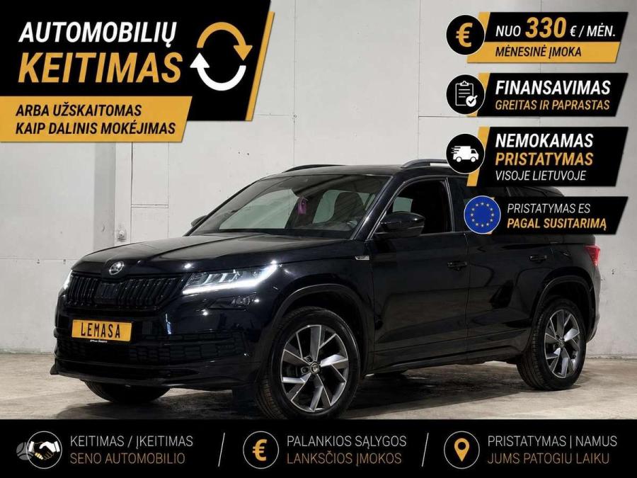 Черный Шкода Kodiaq 2020 в Клайпеда, объемом двигателя 1.97 л и пробегом 224 тыс. км за 22999 €, фото 1 на AUTOMOTO.COM.LV