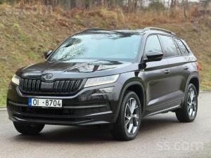 Black Skoda Kodiaq 2020 in Ogre, with an engine capacity of 1.50 L and mileage of 196 thousand km for 20700 €, photo  on AUTOMOTO.COM.LV