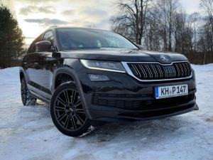 Black Skoda Kodiaq 2021 in Taurage, with an engine capacity of 1.97 L and mileage of 211 thousand km for 26300 €, photo  on AUTOMOTO.COM.LV