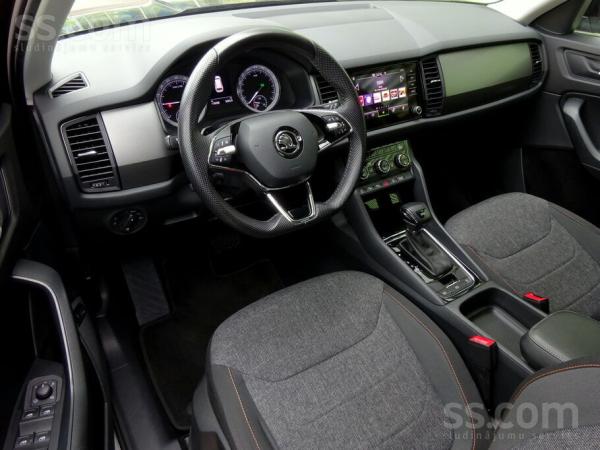 Black Skoda Kodiaq 2021 in Riga, with an engine capacity of 2.00 L and mileage of 178 thousand km for 19900 €, photo 6 on AUTOMOTO.COM.LV