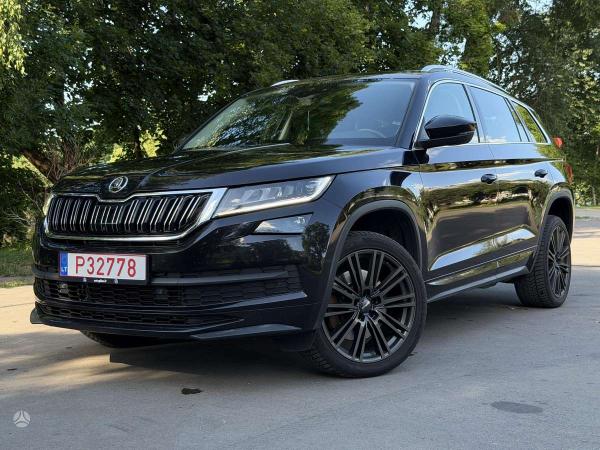 Black Skoda Kodiaq 2021 in Taurage, with an engine capacity of 1.97 L and mileage of 212 thousand km for 22600 €, photo 7 on AUTOMOTO.COM.LV