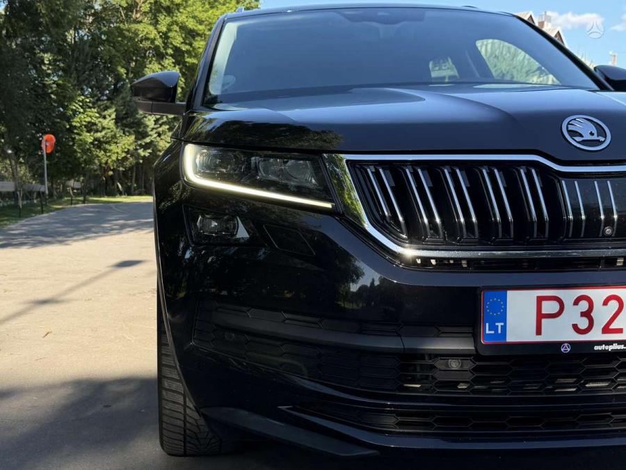 Black Skoda Kodiaq 2021 in Taurage, with an engine capacity of 1.97 L and mileage of 212 thousand km for 22600 €, photo 10 on AUTOMOTO.COM.LV