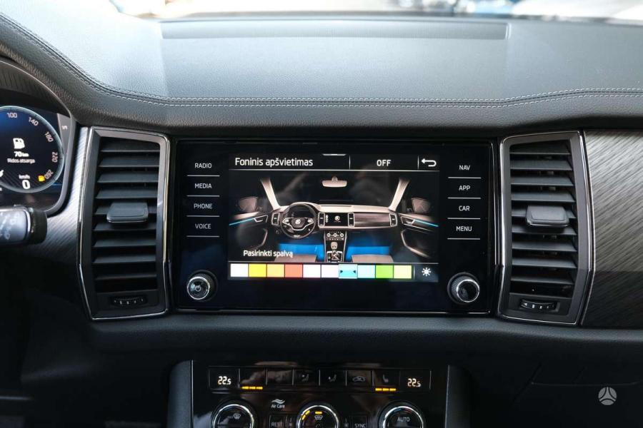 Melns Skoda Kodiaq 2021 Viļņa, ar dzinēja tilpumu 1.97 L un nobraukumu 164 tūkst. km par 25950 €, foto 13 vietnē AUTOMOTO.COM.LV