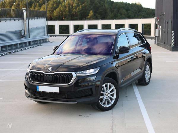 Black Skoda Kodiaq 2021 in Vilnius, with an engine capacity of 1.97 L and mileage of 130 thousand km for 24900 €, photo 1 on AUTOMOTO.COM.LV