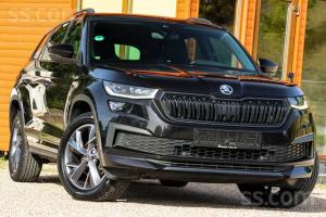 Melns Skoda Kodiaq 2021 Tukums, ar dzinēja tilpumu 1.50 L un nobraukumu 195 tūkst. km par 19790 €, foto  vietnē AUTOMOTO.COM.LV