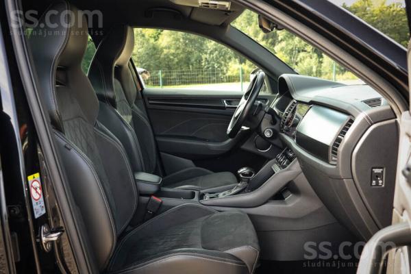 Black Skoda Kodiaq 2021 in Tukums, with an engine capacity of 1.50 L and mileage of 195 thousand km for 19790 €, photo 9 on AUTOMOTO.COM.LV