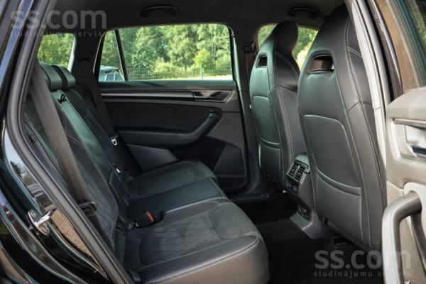 Black Skoda Kodiaq 2021 in Tukums, with an engine capacity of 1.50 L and mileage of 195 thousand km for 19790 €, photo 10 on AUTOMOTO.COM.LV