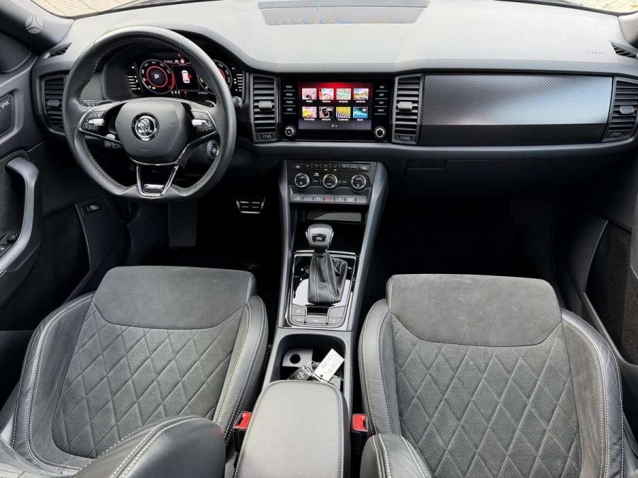 Black Skoda Kodiaq 2021 in Kaunas, with an engine capacity of 1.50 L and mileage of 277 thousand km for 18500 €, photo 11 on AUTOMOTO.COM.LV