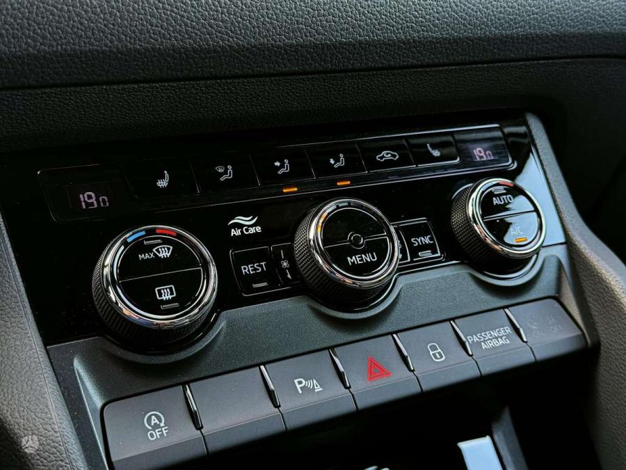 Black Skoda Kodiaq 2021 in Kaunas, with an engine capacity of 1.50 L and mileage of 277 thousand km for 18500 €, photo 13 on AUTOMOTO.COM.LV