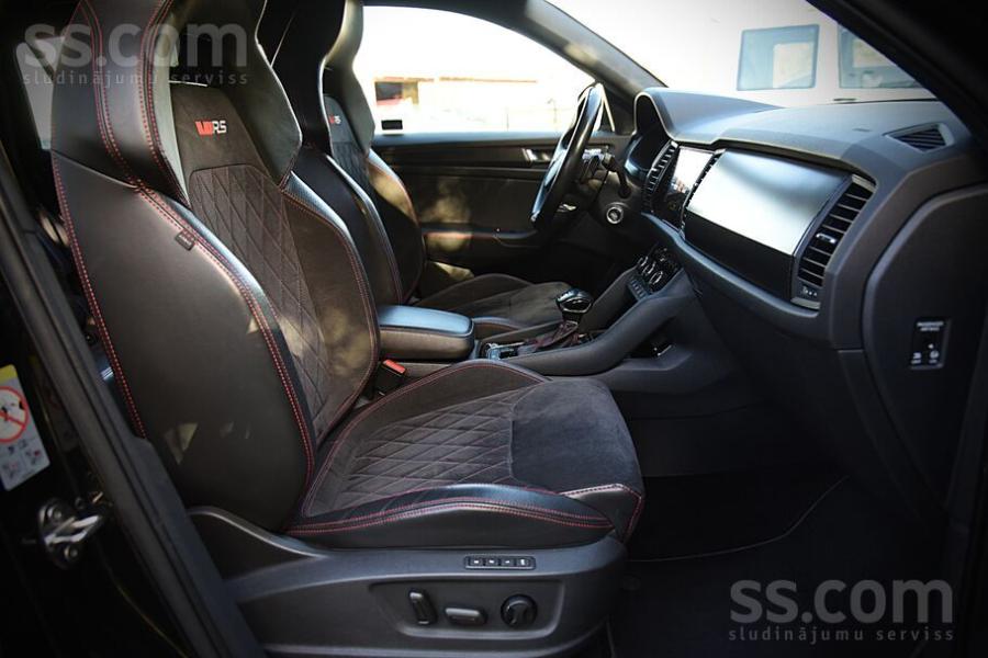 Black Skoda Kodiaq 2021 in Tukums, with an engine capacity of 2.00 L and mileage of 209 thousand km for 25900 €, photo 11 on AUTOMOTO.COM.LV