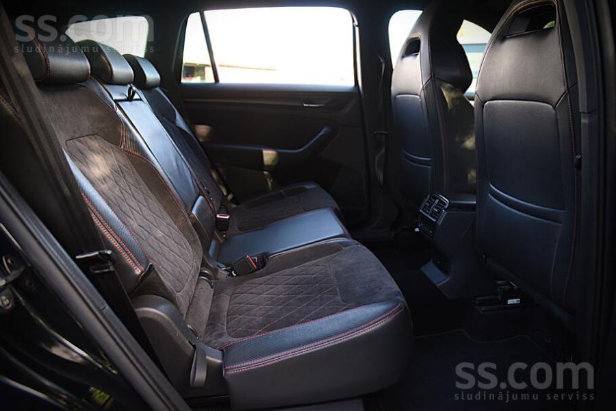Black Skoda Kodiaq 2021 in Tukums, with an engine capacity of 2.00 L and mileage of 209 thousand km for 25900 €, photo 13 on AUTOMOTO.COM.LV