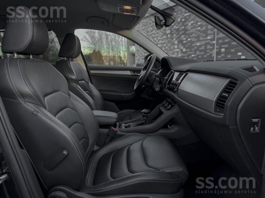 Black Skoda Kodiaq 2022 in Jelgava, with an engine capacity of 2.00 L and mileage of 0 thousand km for 26900 €, photo 9 on AUTOMOTO.COM.LV