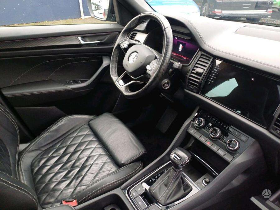 Black Skoda Kodiaq 2022 in Vilnius, with an engine capacity of 1.97 L and mileage of 188 thousand km for 28200 €, photo 4 on AUTOMOTO.COM.LV