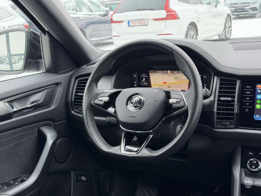 Black Skoda Kodiaq 2022 in Siauliai, with an engine capacity of 1.50 L and mileage of 154 thousand km for 27818 €, photo 16 on AUTOMOTO.COM.LV