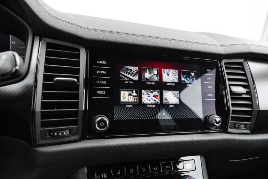 Melns Skoda Kodiaq 2022 Rīga, ar dzinēja tilpumu 2.00 L un nobraukumu 160 tūkst. km par 27950 €, foto 28 vietnē AUTOMOTO.COM.LV
