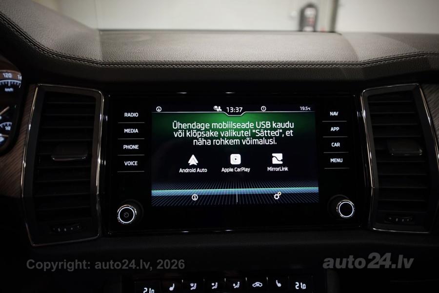 Черный Шкода Kodiaq 2022 в Таллин, объемом двигателя 2.00 л и пробегом 135 тыс. км за 28990 €, фото 20 на AUTOMOTO.COM.LV