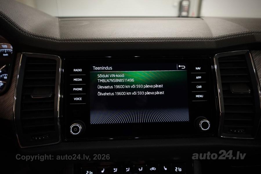 Черный Шкода Kodiaq 2022 в Таллин, объемом двигателя 2.00 л и пробегом 135 тыс. км за 28990 €, фото 21 на AUTOMOTO.COM.LV