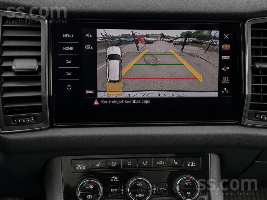 Black Skoda Kodiaq 2022 in Riga, with an engine capacity of 2.00 L and mileage of 218 thousand km for 25980 €, photo 15 on AUTOMOTO.COM.LV