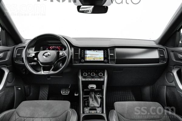 Black Skoda Kodiaq 2022 in Riga, with an engine capacity of 2.00 L and mileage of 160 thousand km for 27950 €, photo 7 on AUTOMOTO.COM.LV