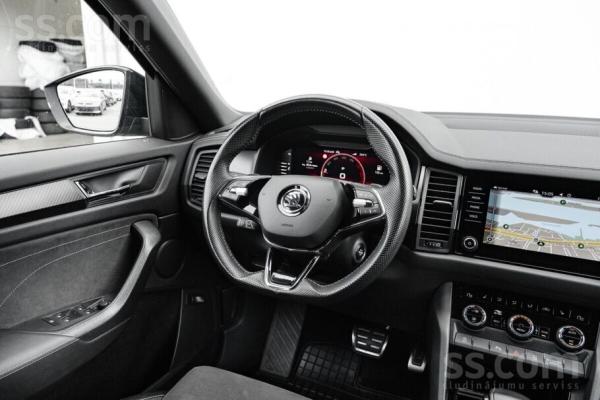 Black Skoda Kodiaq 2022 in Riga, with an engine capacity of 2.00 L and mileage of 160 thousand km for 27950 €, photo 8 on AUTOMOTO.COM.LV