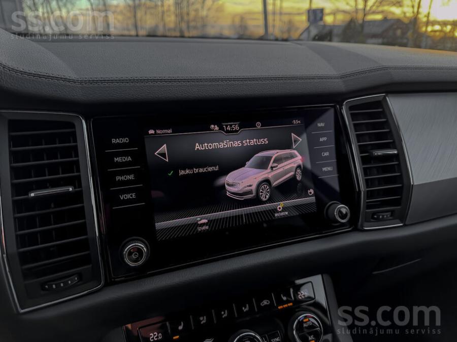 Черный Шкода Kodiaq 2022 в Елгава, объемом двигателя 2.00 л и пробегом 118 тыс. км за 23500 €, фото 16 на AUTOMOTO.COM.LV