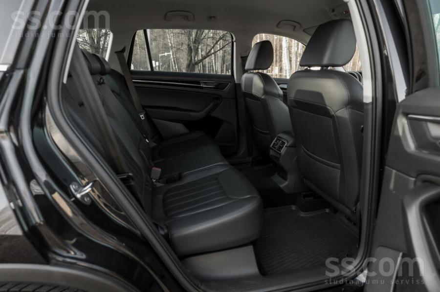 Black Skoda Kodiaq 2022 in Riga, with an engine capacity of 2.00 L and mileage of 195 thousand km for 25890 €, photo 10 on AUTOMOTO.COM.LV