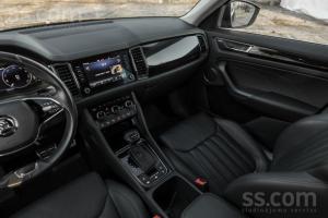 Black Skoda Kodiaq 2022 in Riga, with an engine capacity of 2.00 L and mileage of 195 thousand km for 25890 €, photo 15 on AUTOMOTO.COM.LV