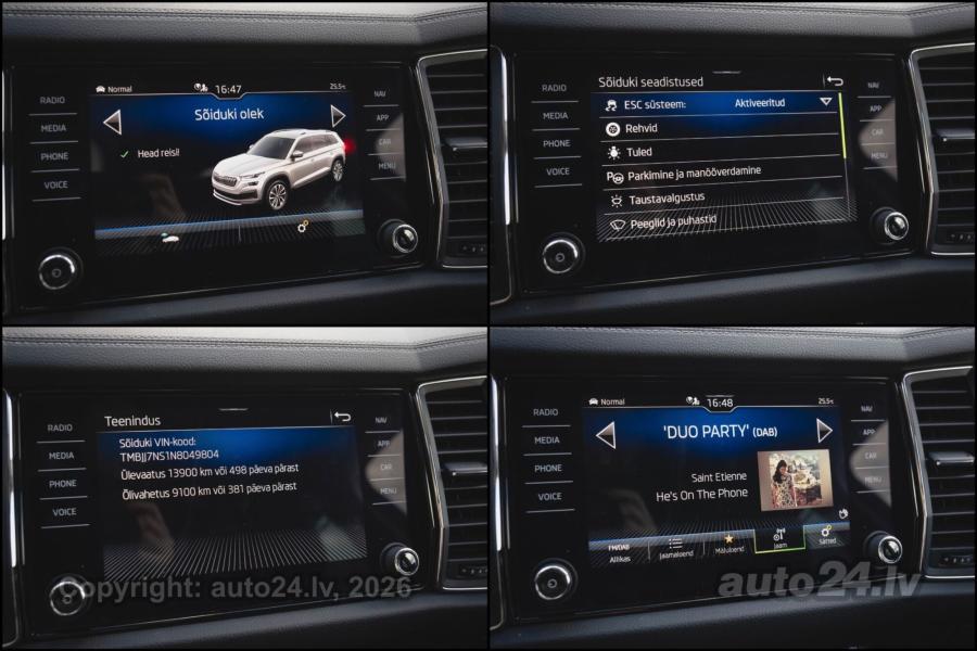 Черный Шкода Kodiaq 2022 в Тарту, объемом двигателя 2.00 л и пробегом 122 тыс. км за 25490 €, фото 24 на AUTOMOTO.COM.LV