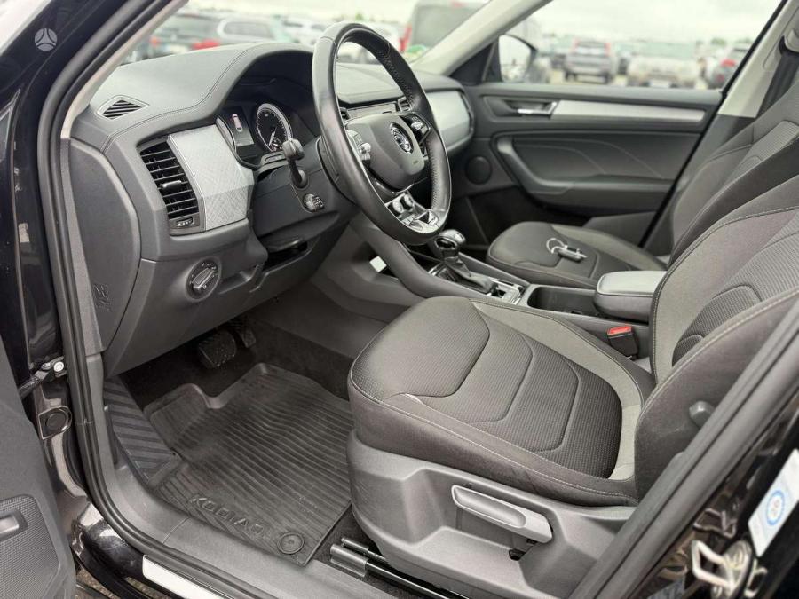 Black Skoda Kodiaq 2022 in Vilnius, with an engine capacity of 1.97 L and mileage of 194 thousand km for 21900 €, photo 25 on AUTOMOTO.COM.LV