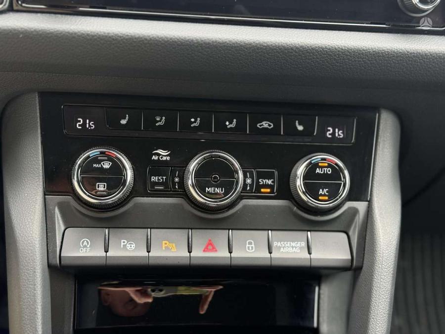 Black Skoda Kodiaq 2022 in Vilnius, with an engine capacity of 1.97 L and mileage of 194 thousand km for 21900 €, photo 26 on AUTOMOTO.COM.LV