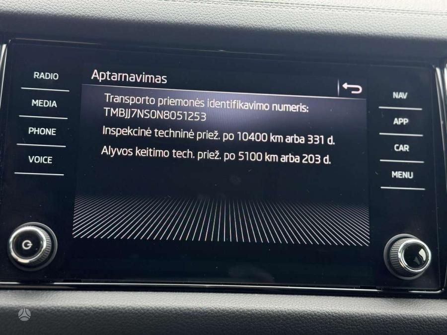 Black Skoda Kodiaq 2022 in Vilnius, with an engine capacity of 1.97 L and mileage of 194 thousand km for 21900 €, photo 29 on AUTOMOTO.COM.LV
