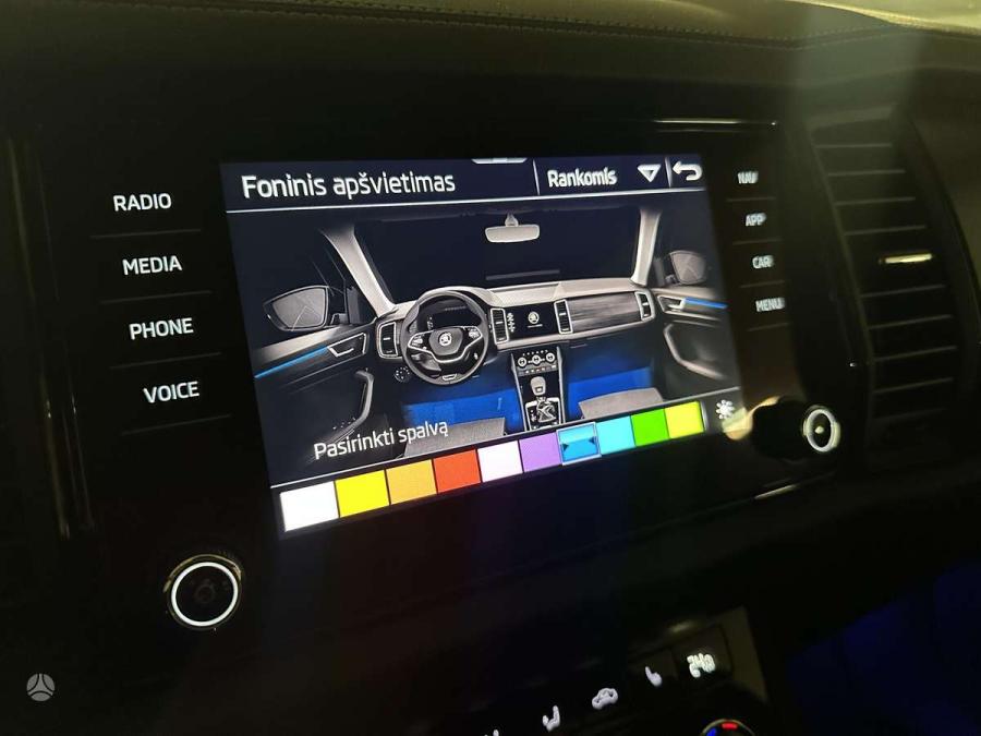 Black Skoda Kodiaq 2022 in Vilnius, with an engine capacity of 1.97 L and mileage of 63 thousand km for 32500 €, photo 31 on AUTOMOTO.COM.LV