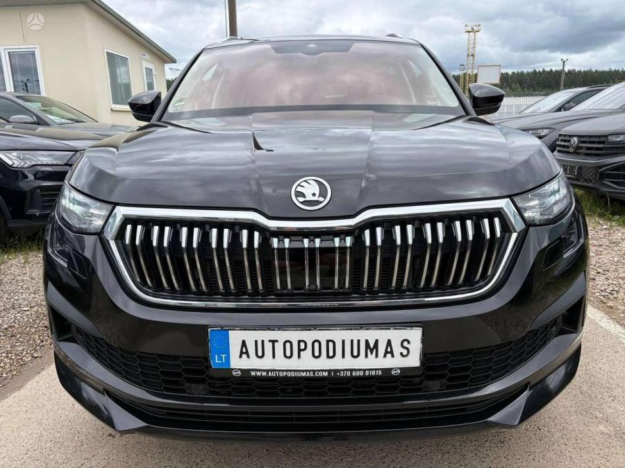 Black Skoda Kodiaq 2022 in Vilnius, with an engine capacity of 1.97 L and mileage of 163 thousand km for 26400 €, photo 8 on AUTOMOTO.COM.LV