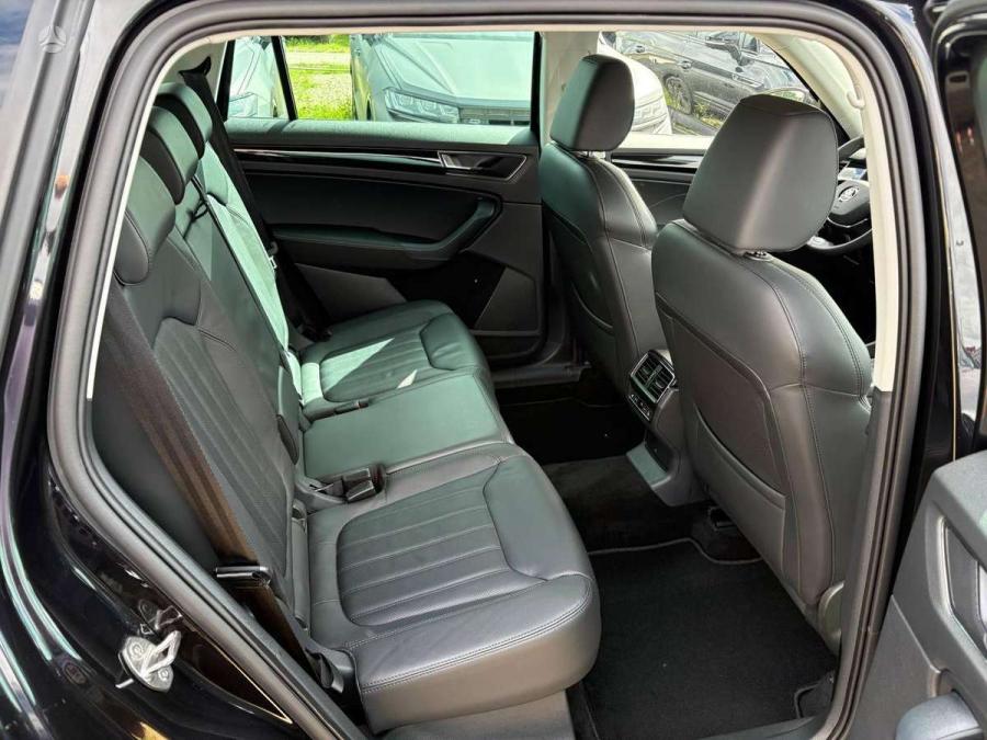 Black Skoda Kodiaq 2022 in Vilnius, with an engine capacity of 1.97 L and mileage of 163 thousand km for 26400 €, photo 21 on AUTOMOTO.COM.LV