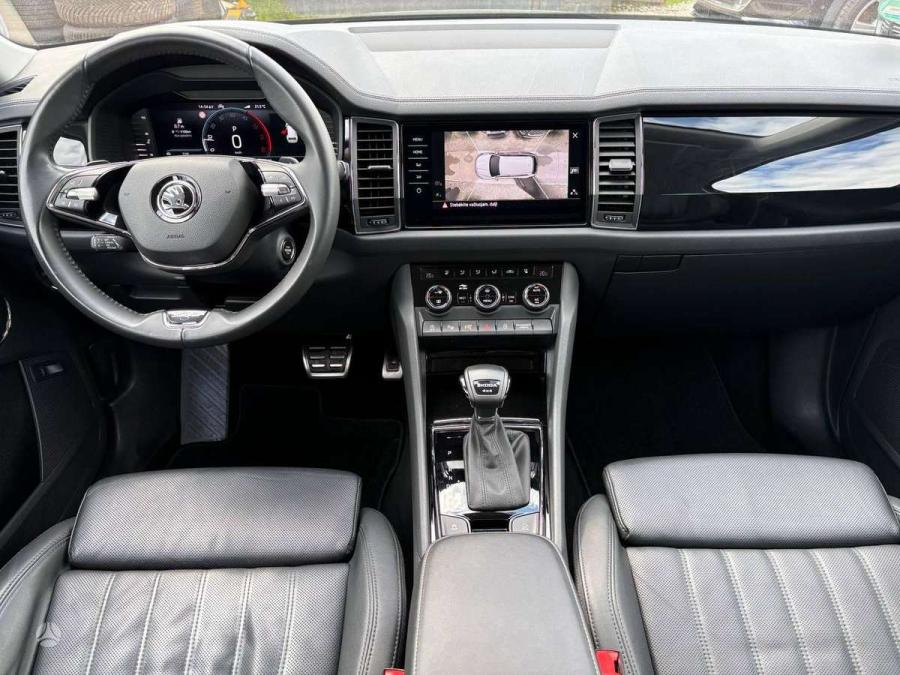 Black Skoda Kodiaq 2022 in Vilnius, with an engine capacity of 1.97 L and mileage of 163 thousand km for 26400 €, photo 23 on AUTOMOTO.COM.LV
