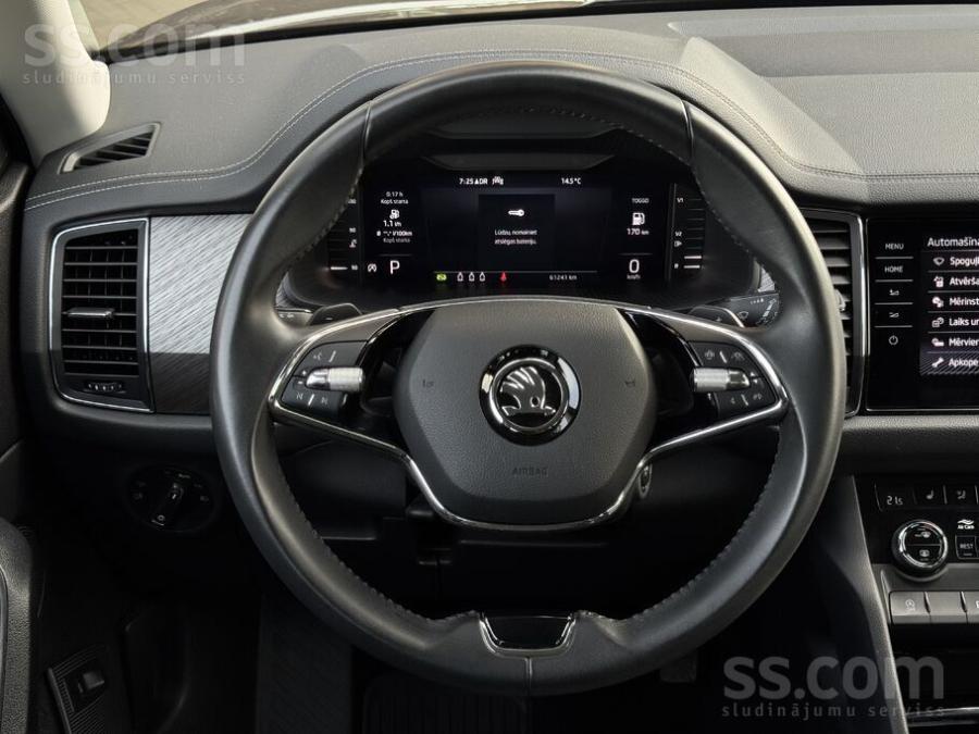 Черный Шкода Kodiaq 2022 в Валмиера, объемом двигателя 2.00 л и пробегом 61 тыс. км за 27900 €, фото 12 на AUTOMOTO.COM.LV