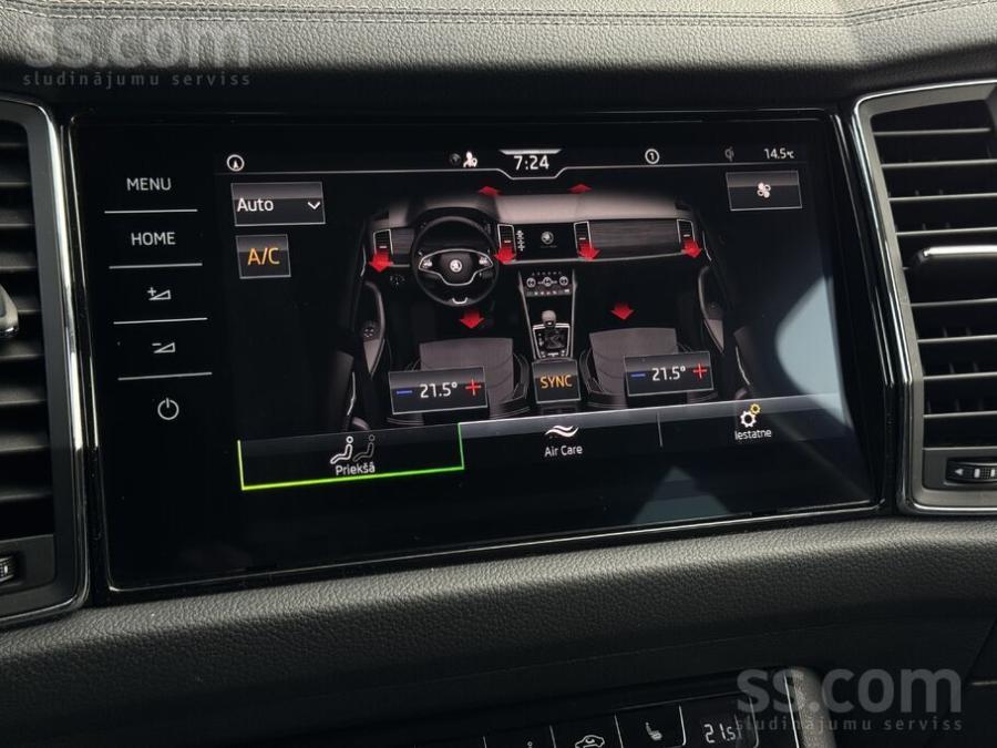 Черный Шкода Kodiaq 2022 в Валмиера, объемом двигателя 2.00 л и пробегом 61 тыс. км за 27900 €, фото 15 на AUTOMOTO.COM.LV