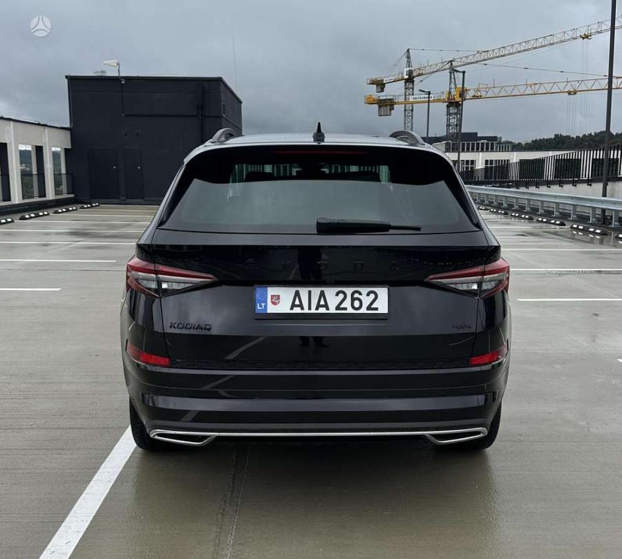 Black Skoda Kodiaq 2022 in Vilnius, with an engine capacity of 1.97 L and mileage of 68 thousand km for 31250 €, photo 8 on AUTOMOTO.COM.LV