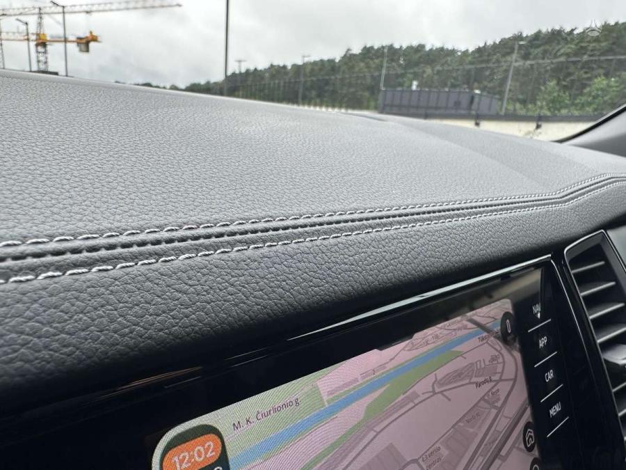 Black Skoda Kodiaq 2022 in Vilnius, with an engine capacity of 1.97 L and mileage of 68 thousand km for 31250 €, photo 21 on AUTOMOTO.COM.LV