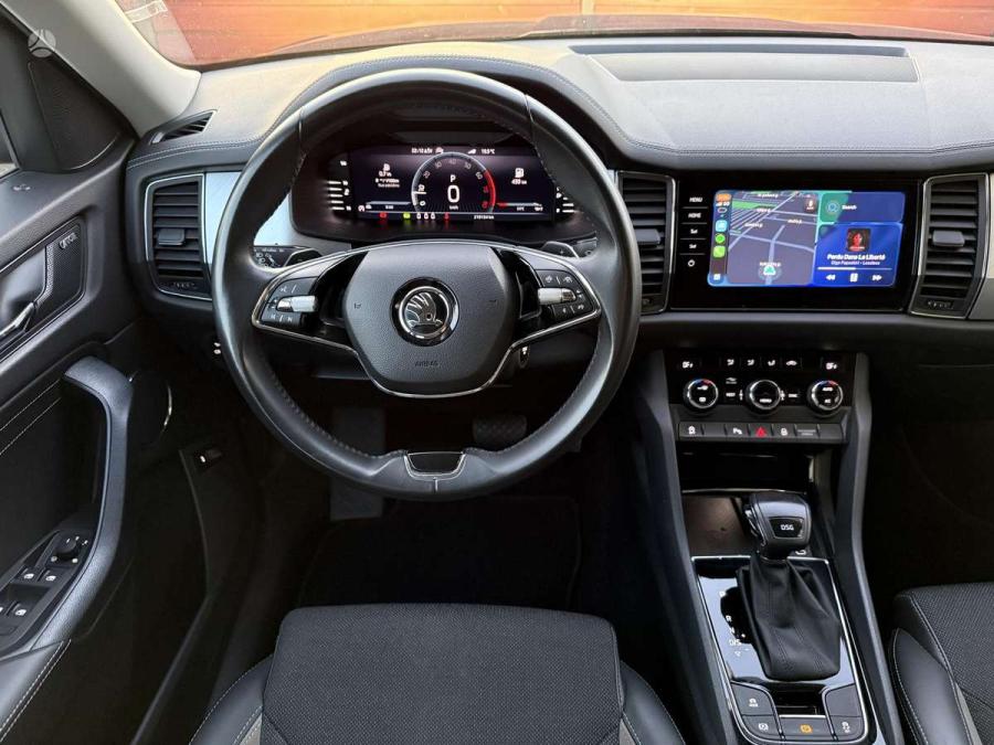 Black Skoda Kodiaq 2022 in Siauliai, with an engine capacity of 1.50 L and mileage of 219 thousand km for 21290 €, photo 16 on AUTOMOTO.COM.LV