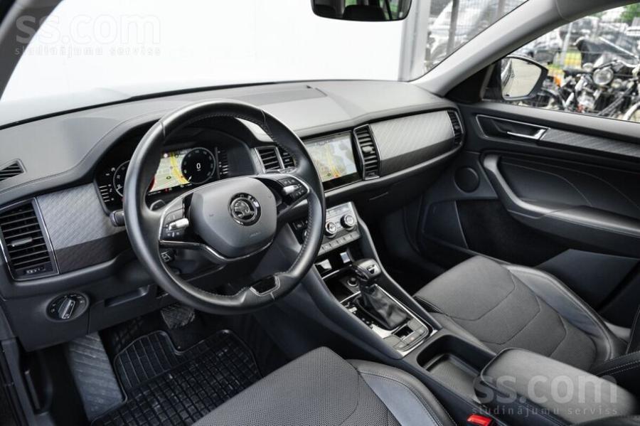 Black Skoda Kodiaq 2022 in Riga, with an engine capacity of 2.00 L and mileage of 145 thousand km for 26500 €, photo 35 on AUTOMOTO.COM.LV
