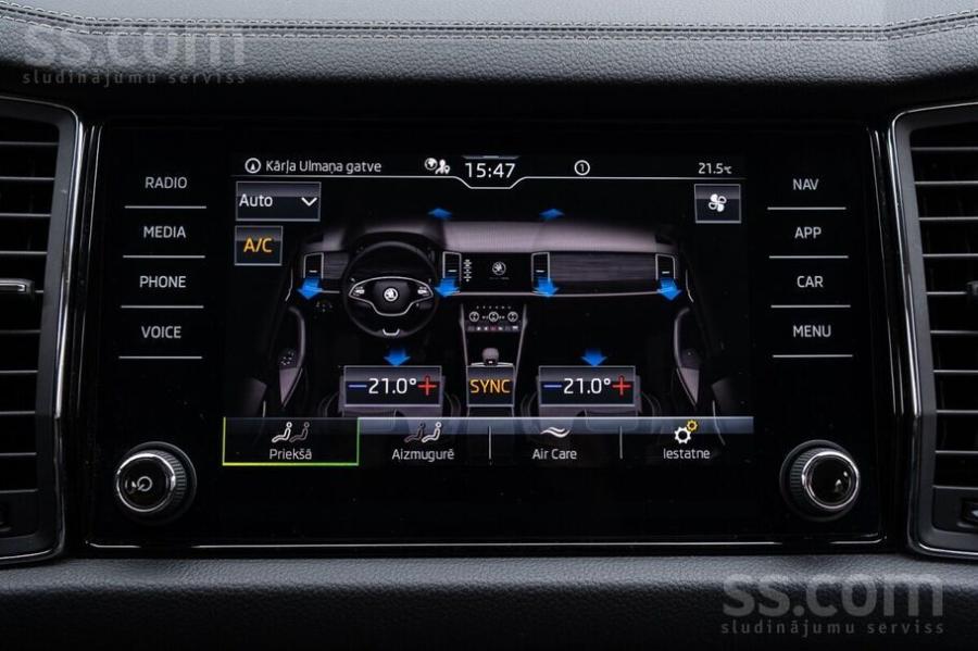 Melns Skoda Kodiaq 2022 Rīga, ar dzinēja tilpumu 2.00 L un nobraukumu 158 tūkst. km par 23950 €, foto 14 vietnē AUTOMOTO.COM.LV